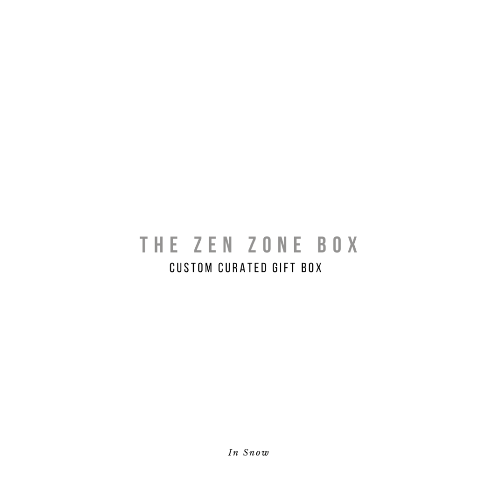 THE ZEN ZONE BOX, IN SNOW | ONYX